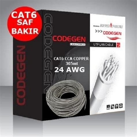 Codegen Cat 6 Utp 305 Metre 24awg Saf Bakır Kablo