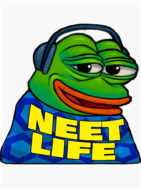 Rare Neet Life Pepe Sticker For Sale By Slav Art Redbubble