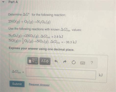 Solved Determine Δg∘ For The Following Reaction