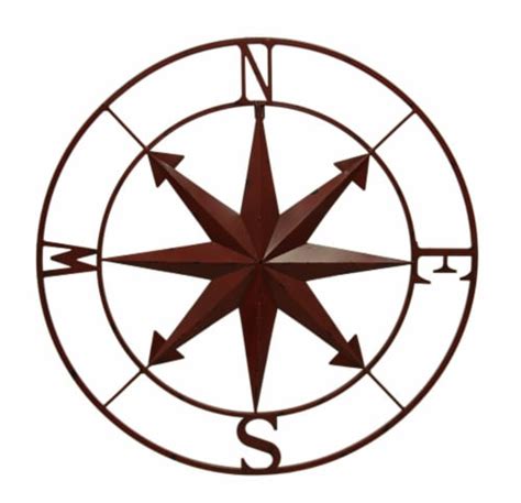 Weathered Metal Indooroutdoor Nautical Compass Rose Wall Hanging 28