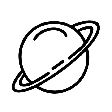Premium Vector Saturn Icon Outline