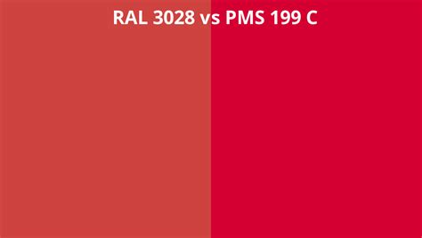 Ral 3028 Vs Pms 199 C Ral Colour Chart Uk