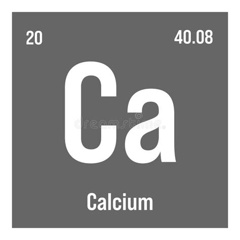 Calcium Ca Periodic Table Element Stock Vector Illustration Of