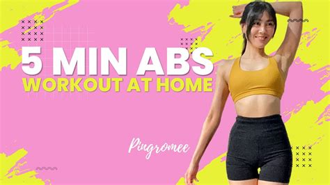 5 MIN ABS WORKOUT AT HOME NO EQUIPMENT YouTube