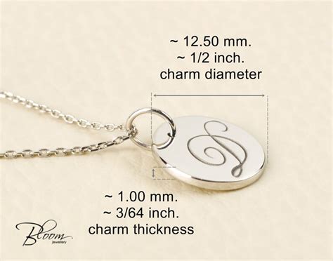 Monogram Disc Necklace K Personalized Jewelry Bloomdiamonds Etsy