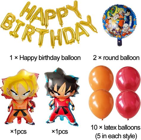 Happy Birthday Balloonsdragon Ball Balloons Party Supplies Kitsuper