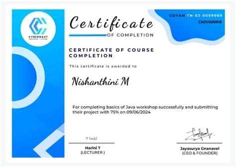 nishanthini murugan on linkedin java cybernaut programming