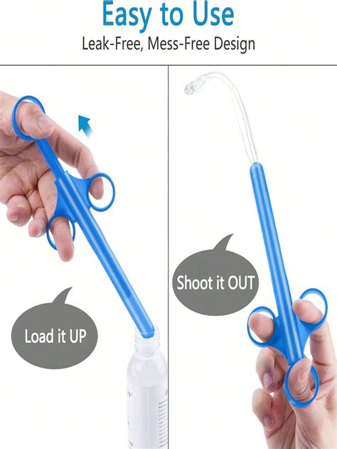 Lube Applicator Syringes Lubricant Tube Shooter With Smooth Rounded