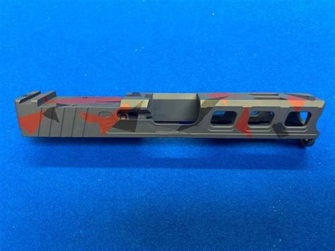 Glock 19 GEN 3 9mm RMR Cut Slide With Black And Red Camo New Design