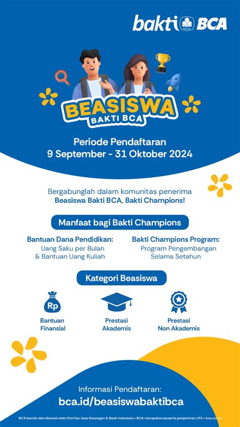 Pendaftaran Beasiswa Bakti BCA Telah Dibuka IPAI UPI