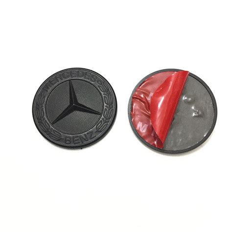 57mm Car Hood Bonnet Logo Sticker Rear Trunk Emblem For Mercedes Benz