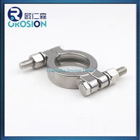 Stainless Steel Sanitary High Pressure Clamp With Screw Bolt Stainless