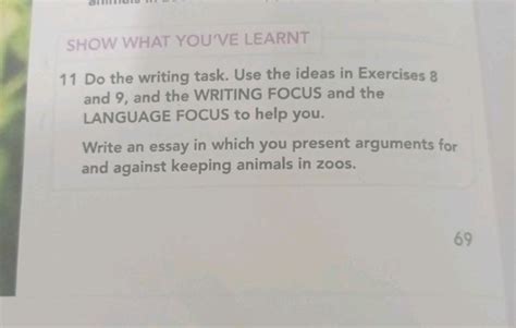 SHOW WHAT YOUVE LEARNT 11 Do The Writing Task StudyX