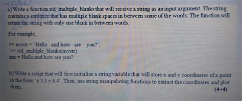solved a write a function rid multiple blanks that will