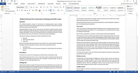 Method Statement Of Work Freelancer