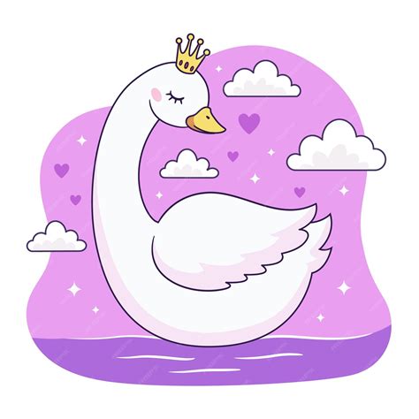 Free Vector Swan Princess Concept