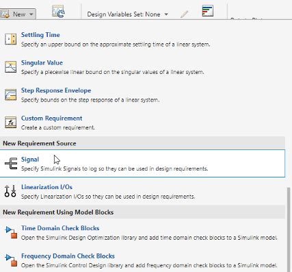 Design Optimization To Track Reference Signal GUI MATLAB Simulink