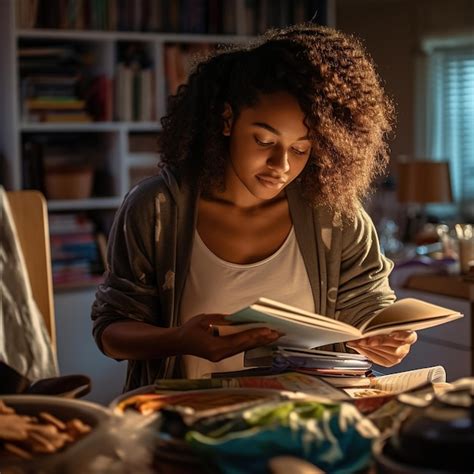 Mujer Leyendo Un Libro Foto Premium