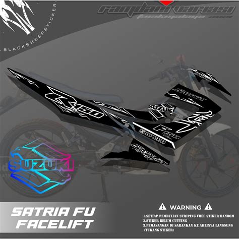 Jual STRIPING SATRIA FU FACELIFT STIKER FU FL STRIPING SATRIA FU