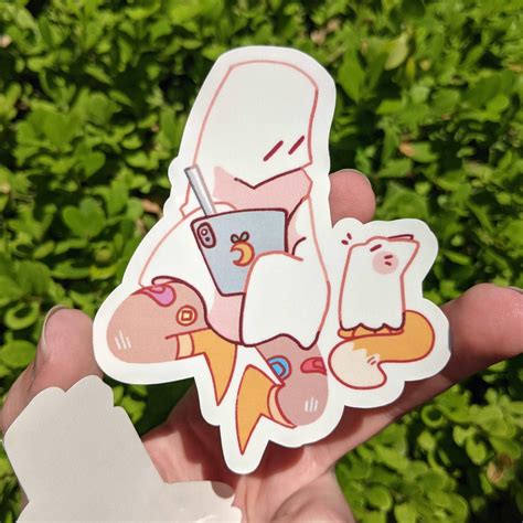 Cute Ghost Stickers V3 Milky Tomato