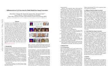 Diffusion Driven GAN Inversion For Multi Modal Face Image Generation
