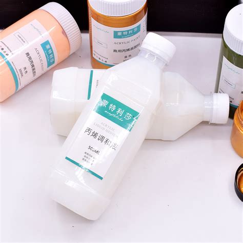 暴力熊专用调和液丙烯颜料丙烯调和液500ml 稀释剂丙烯颜料媒介剂 阿里巴巴