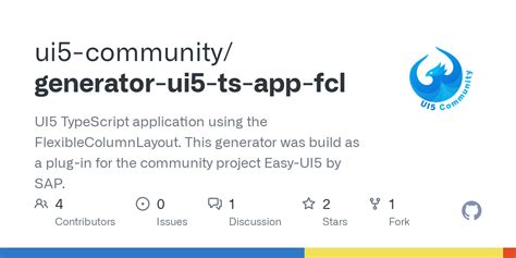 GitHub Ui5 Community Generator Ui5 Ts App Fcl UI5 TypeScript