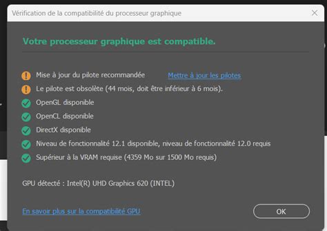 Solved Gpu Feature Level 110 Available Feature Level 12 Adobe Product Community 13799564