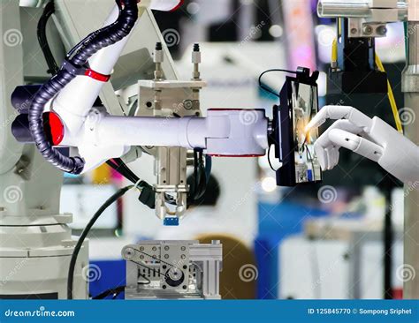 robotic artificial automated manufacturing smart robot touch screen