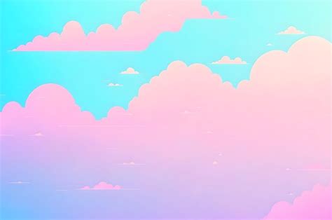 Un Cielo Rosa Y Azul Con Un Fondo De Nubes Rosas Foto Premium