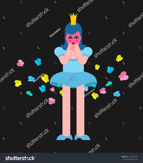 Princess Fart Butterfly Woman Farting Sweet Ilustrações Stock 1376577650
