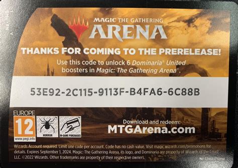 Arena Code From Prerelease Rmagicarena