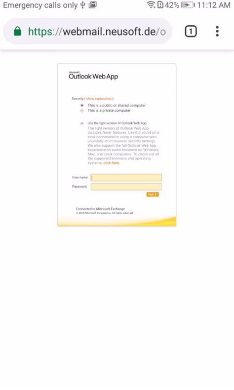 Webmailneusoftde Secure Connection Failed Error Message Displayed After The Link Is