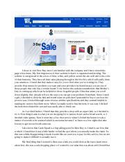 WEBD122 Docx I Chose To Visit Best Buy Since I Am Familiar With The