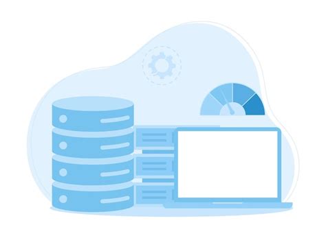 Premium Vector Data Analysis And Database Management Concept Flat Illustration