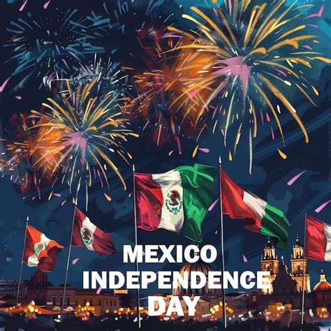 Dia Da Independência Do México Vetor Premium Gerado Com Ia