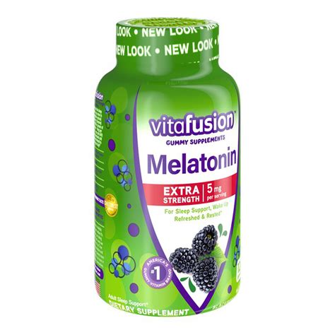 Vitafusion Extra Strength Melatonin Gummies Blackberry 120 Ct