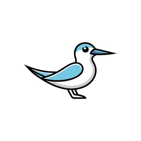 Arctic Tern Bird Stands Icon Vector Illustration Premium Ai Generated