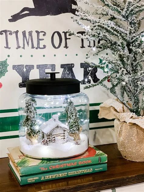 How To Create A Snowy Scene In A Jar Christmas Jars Candle Jars