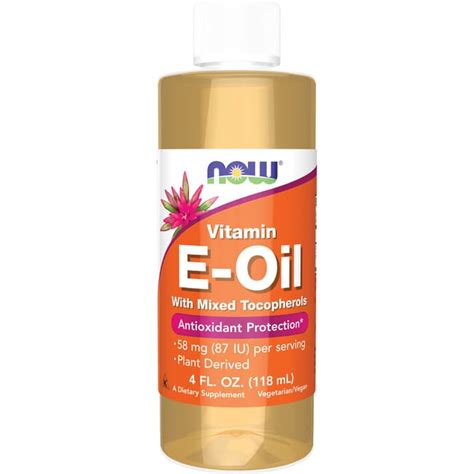 Now Foods Vitamin E Oil 4 Fl Oz Liquid Swanson Health Products