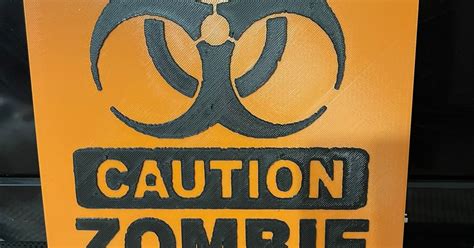 Zombie Virus Sign By Ideat0m Download Free Stl Model