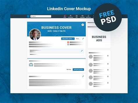 Linkedin Profile Mockup Psd Freebie Supply Riset