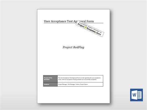 User Acceptance Sign Off Form