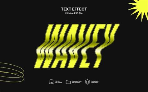 Premium Psd Wavy Text Effect