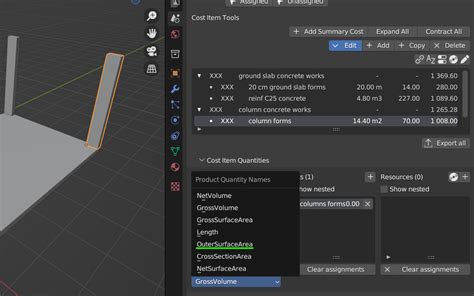 Bill Of Quantities Ifcslab Outersurfacearea — Osarch