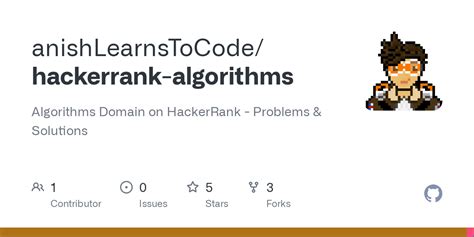 Github Anishlearnstocodehackerrank Algorithms Algorithms Domain On
