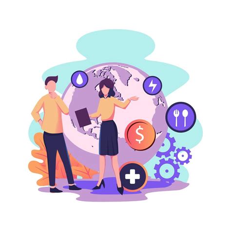 World Consumption Flat Style Illustration Vector Design 8779487 Vector
