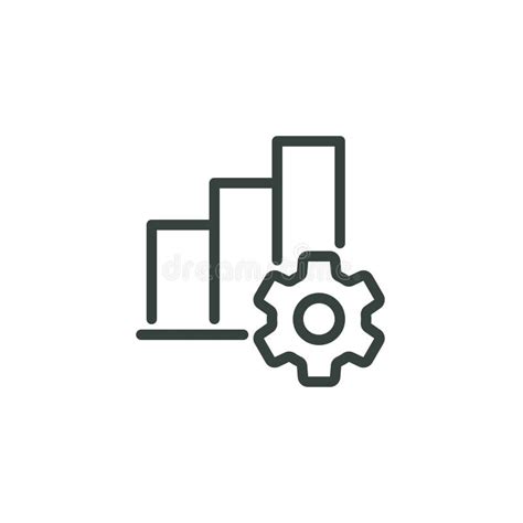 Outline Icon Increase Productivity Manufacturing Analyse Capacity