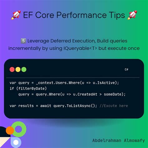 efcore dotnet csharp aspnetcore backend performance