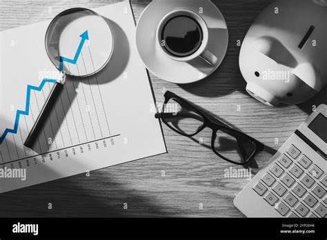 Financial Chart With Arrow Going Up Showing Positive Trend And